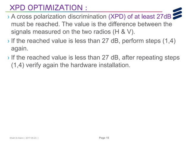 Xpic implementation xpd alignment interference test | PDF