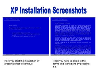 Xp installation screenshots | PPT