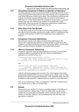 Solving the XP Legacy Problem with (Extreme) Meta-Programming | PDF