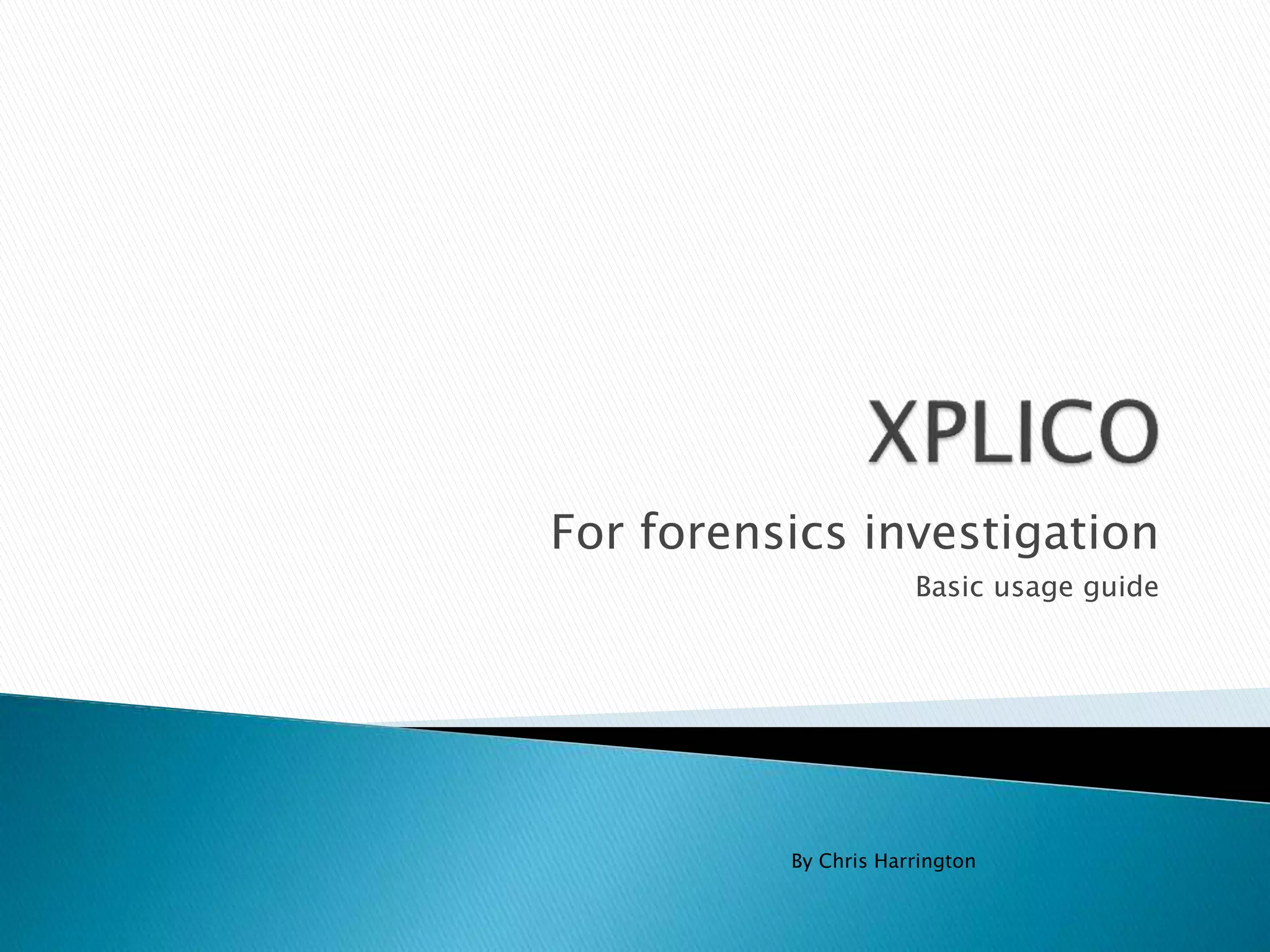 Wireless Investigations using Xplico | PPT