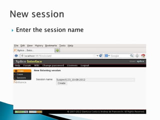 Wireless Investigations using Xplico | PPT