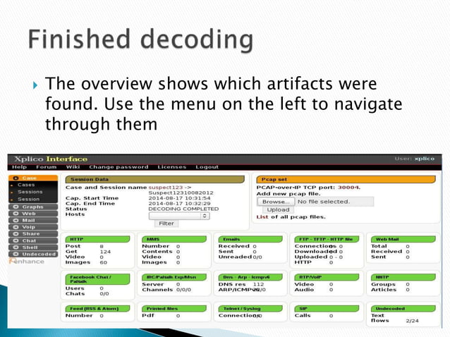 Wireless Investigations using Xplico | PPT