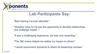 Xponents leadership lab | PPT