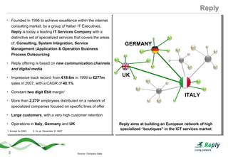 Reply: Filippo Rizzante, Reply Living 2.0 | PPT