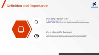 Understanding Import Export Code A Comprehensive Overview | PPTX