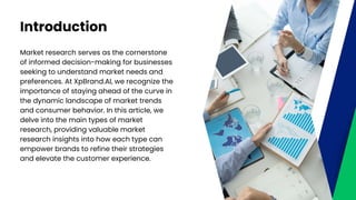 What are the Main Types of Market Research | PPT