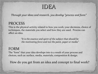 Development of an Idea | PPT