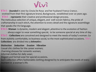 The Brand Vivì | PPT