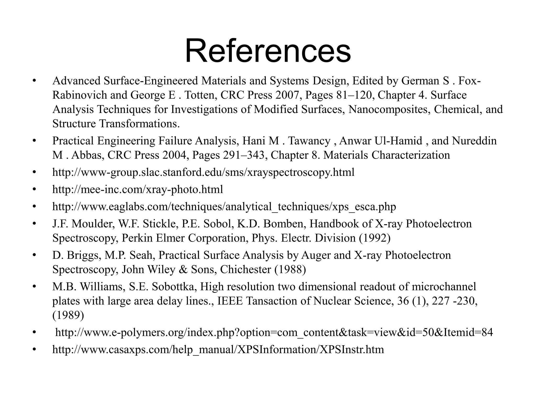 X--ray Photoelectron Sepctroscopy (XPS).ppt