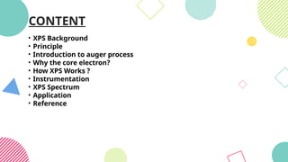 X-Ray Photoelectron Spectroscopy BY JAGNYASENI PANI.pptx