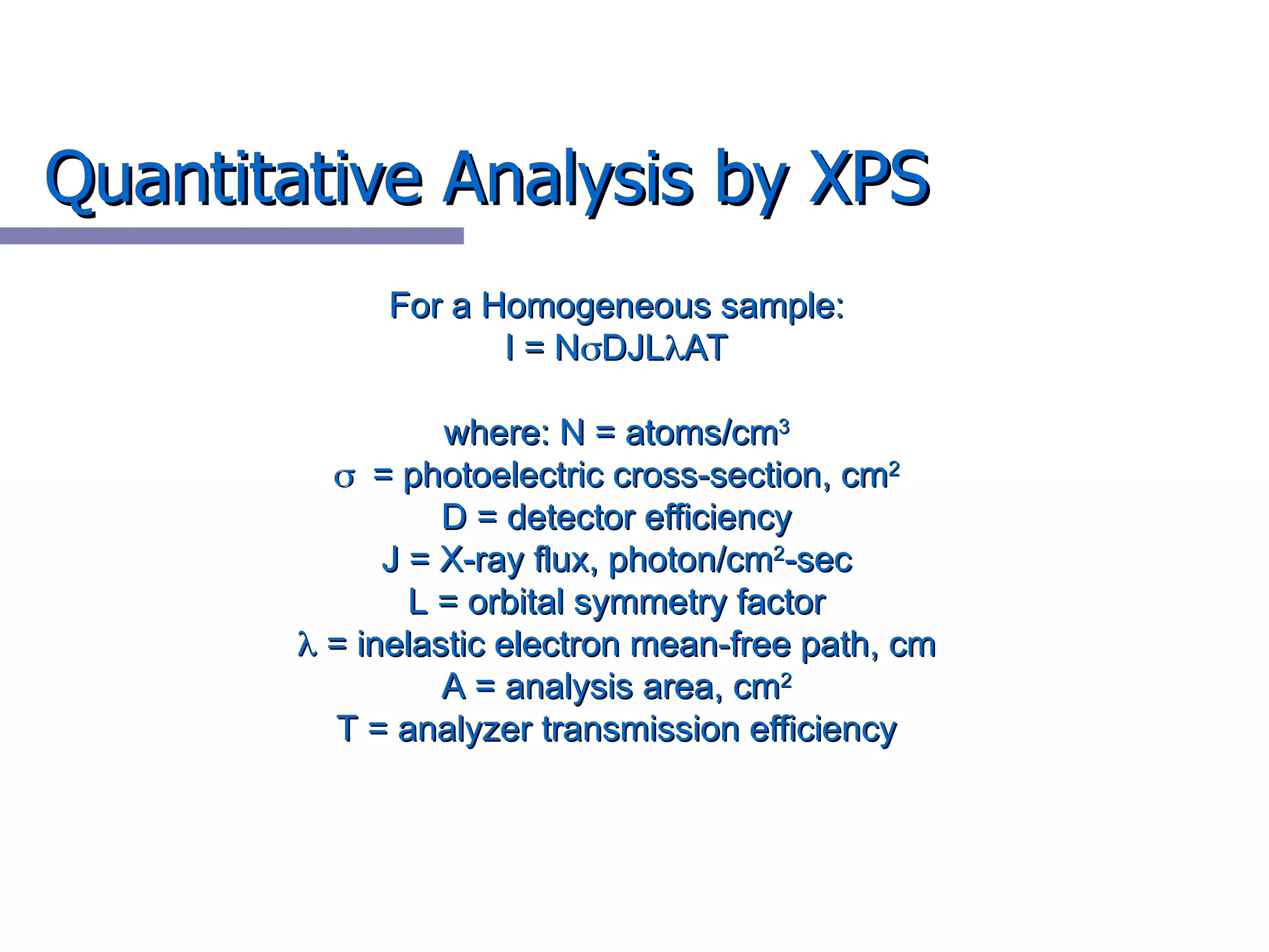 X-ray Photoelectron Spectroscopy (XPS) Class 99 | PPT