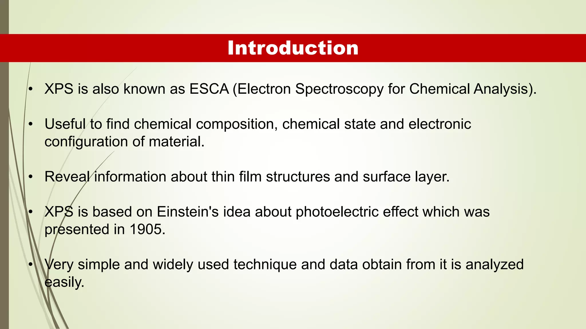 X-ray Photoelecctron Spectroscopy (XPS) | PPTX