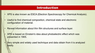 X-ray Photoelecctron Spectroscopy (XPS) | PPTX