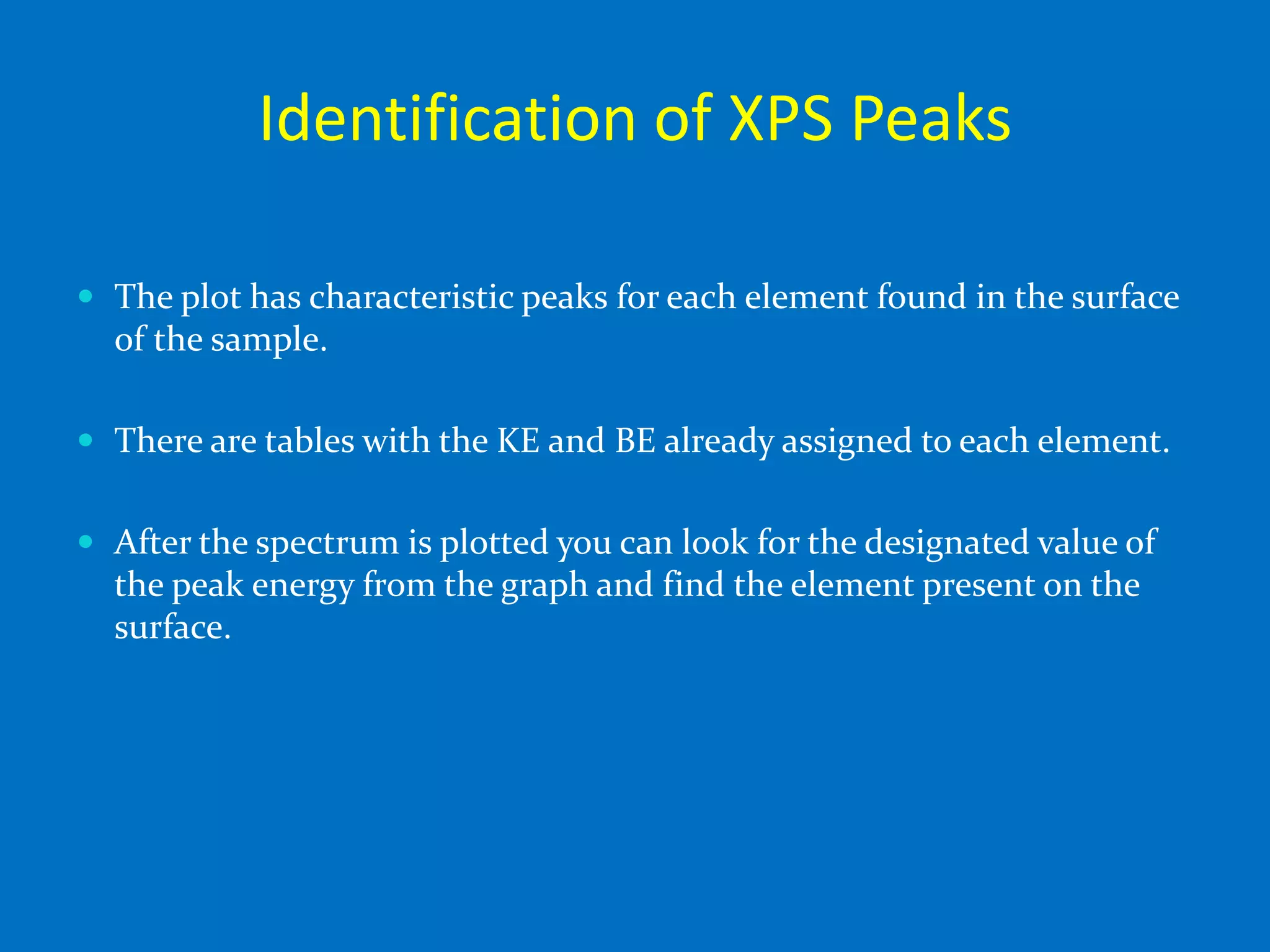 Xps (x ray photoelectron spectroscopy) | PDF