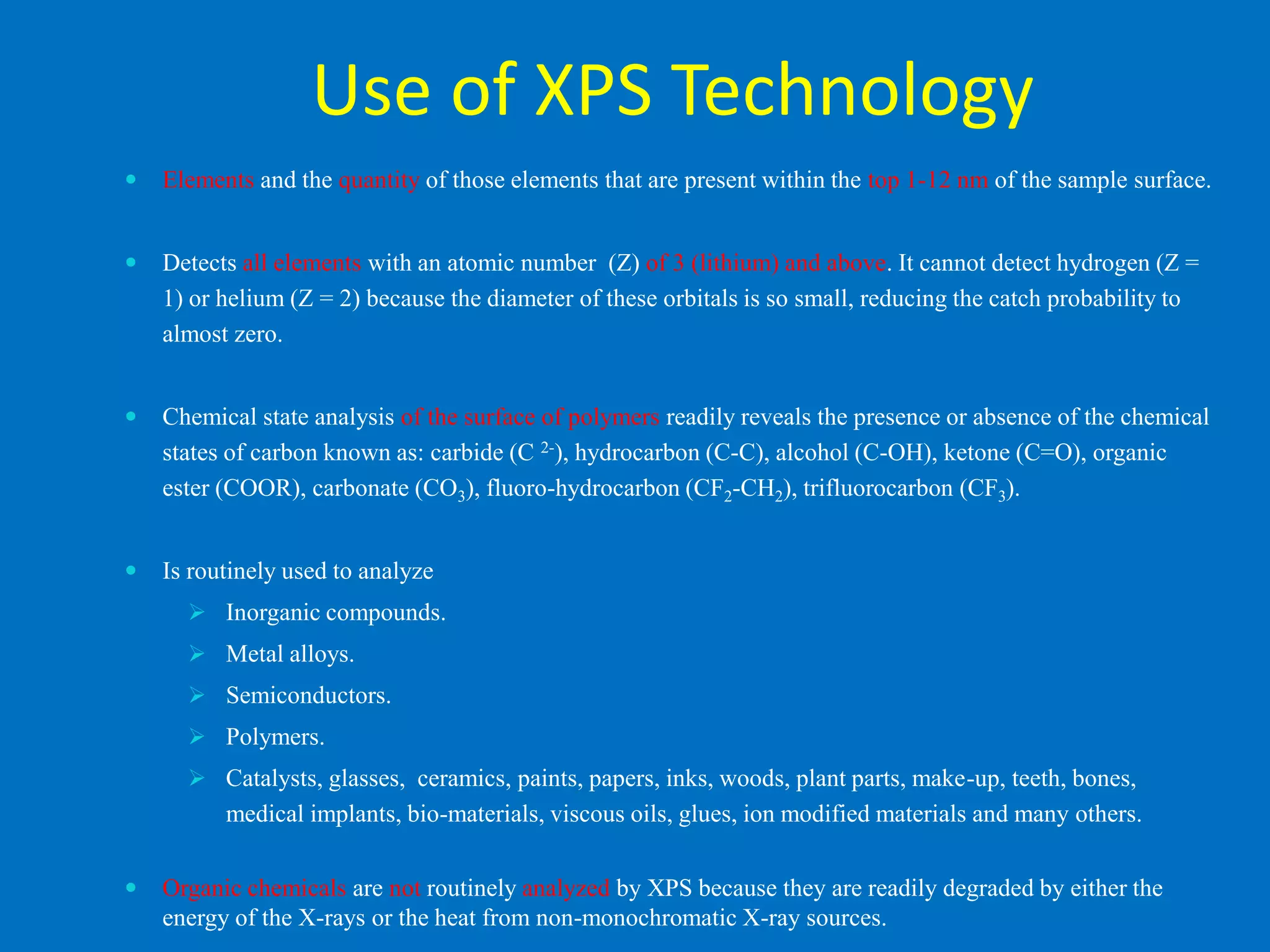 Xps (x ray photoelectron spectroscopy) | PDF