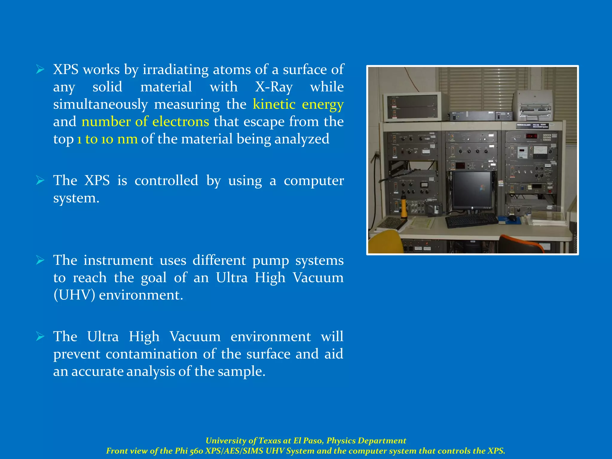 Xps (x ray photoelectron spectroscopy) | PDF