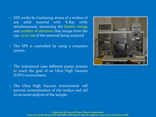 Xps (x ray photoelectron spectroscopy) | PDF