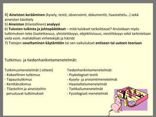 Psykologinen tutkimus | PPT