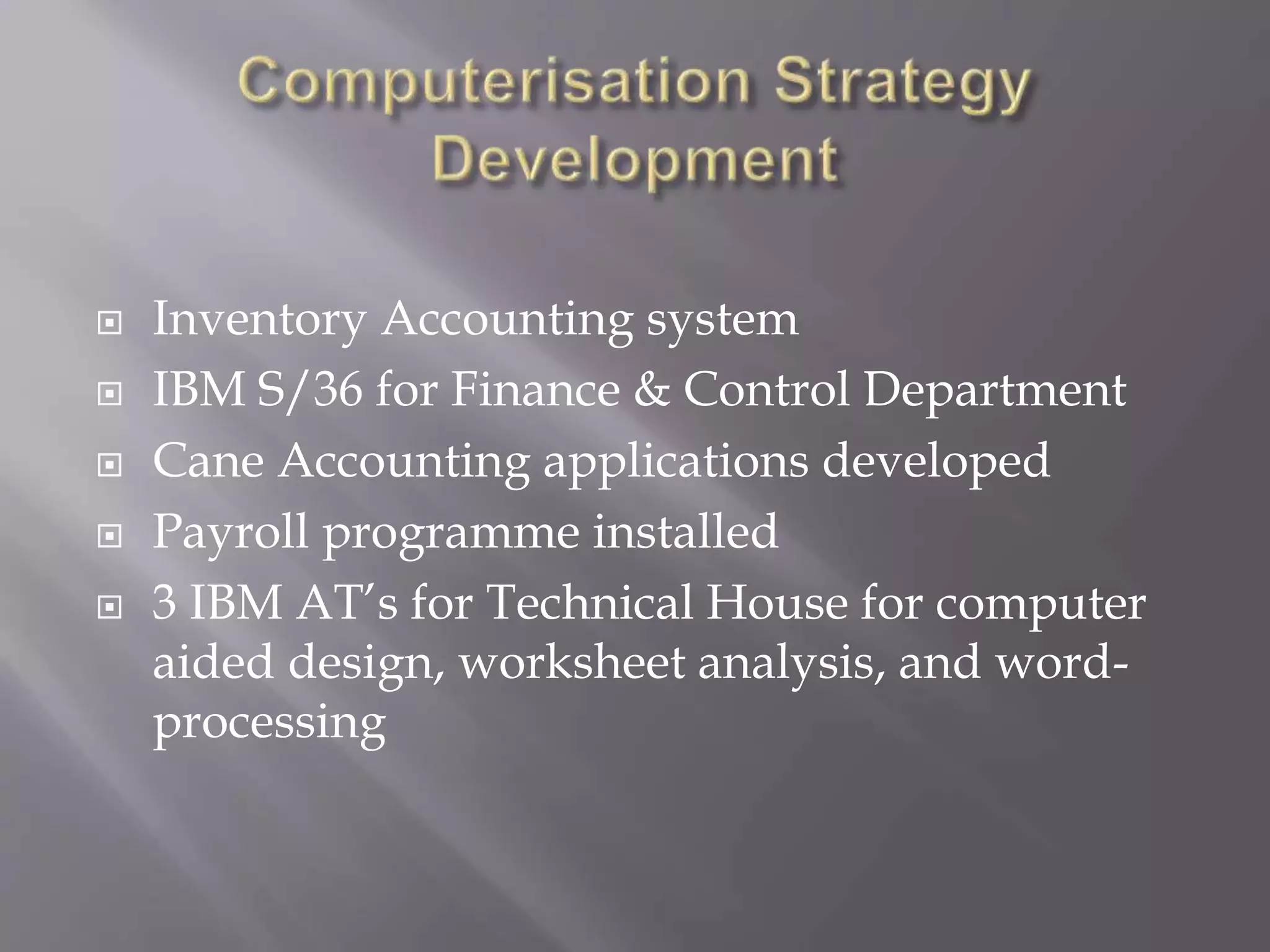 Information systems at Shakarganj | PPTX