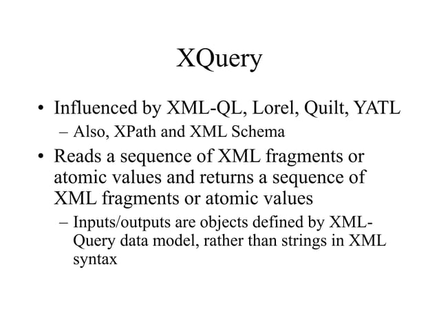 xquery.ppt Add more information to your upload | PPT