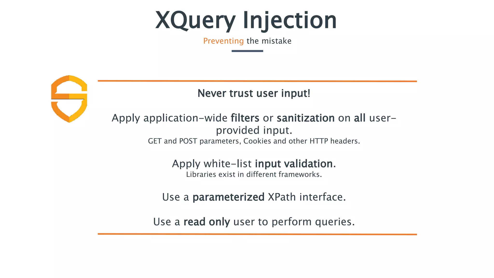 Secure Code Warrior Xquery Injection Pptx Web Development Internet