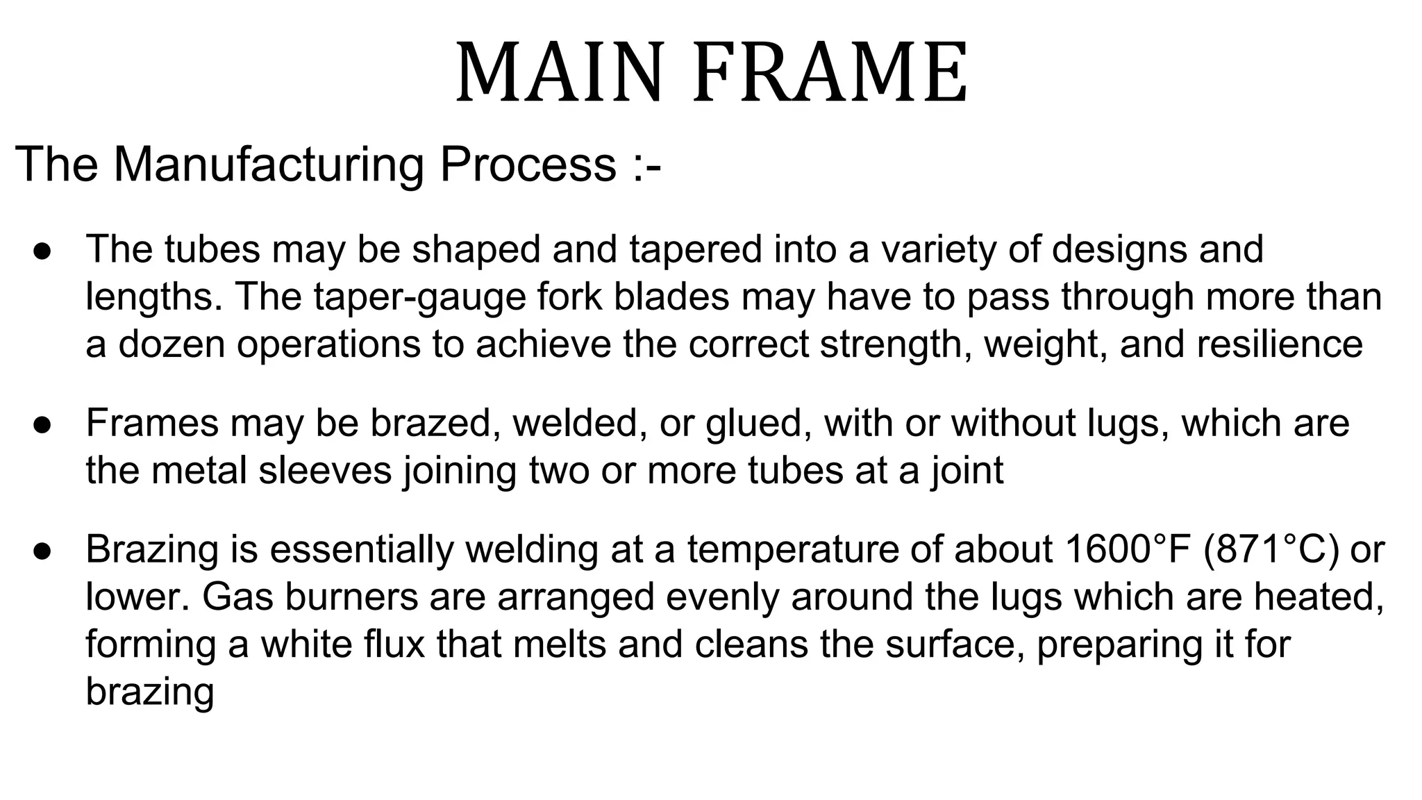 Bicycle Manufacturing Process | PPTX