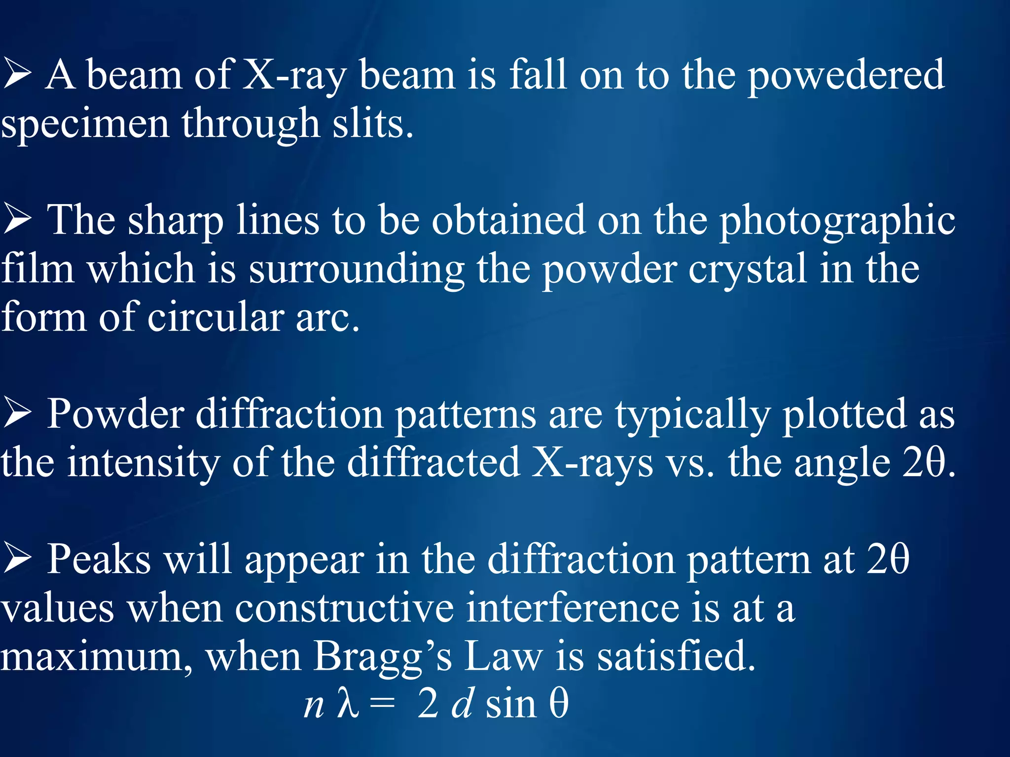 X ray powder diffraction | PPTX