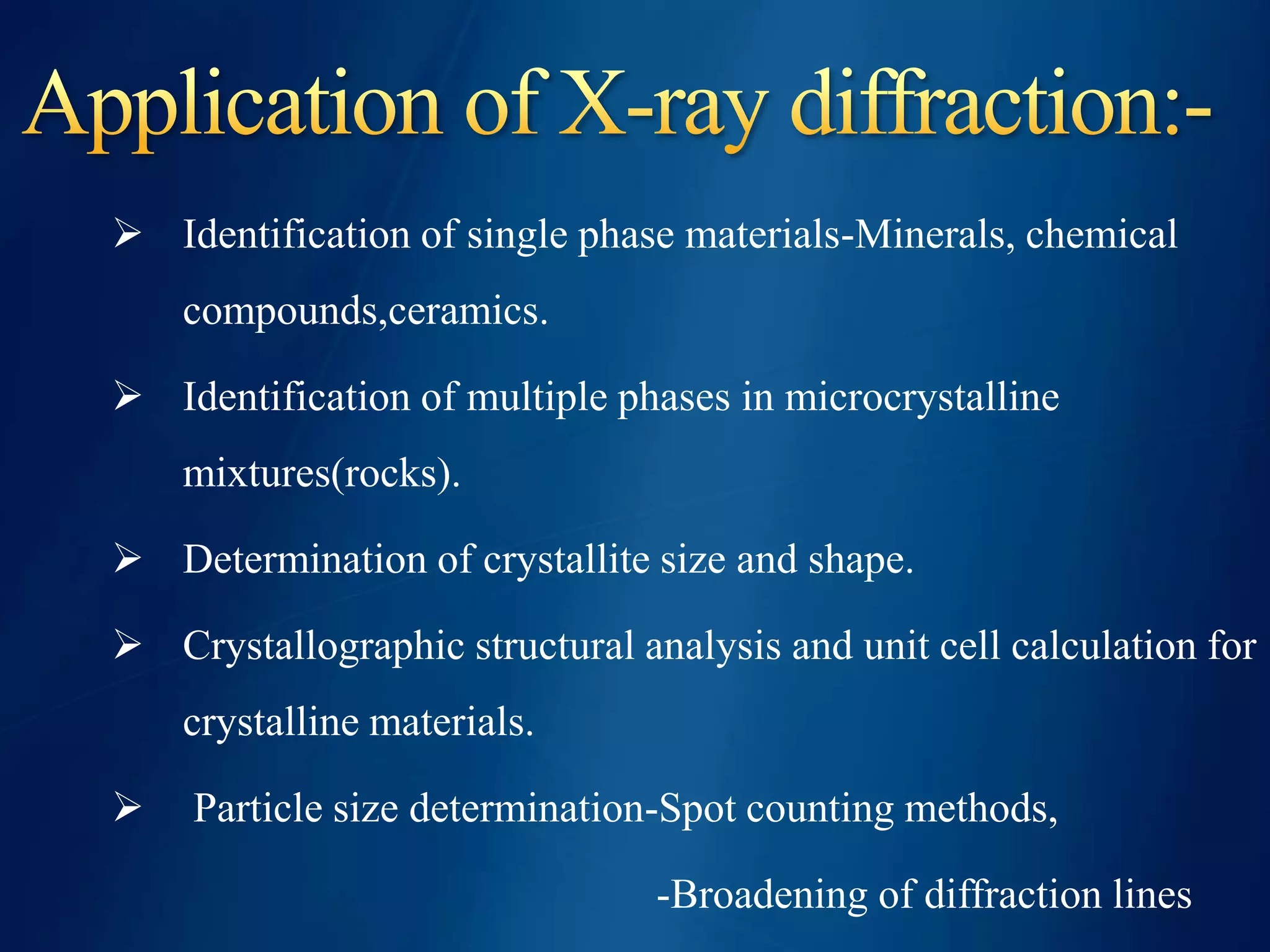 X ray powder diffraction | PPTX