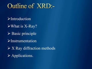 X ray powder diffraction | PPTX