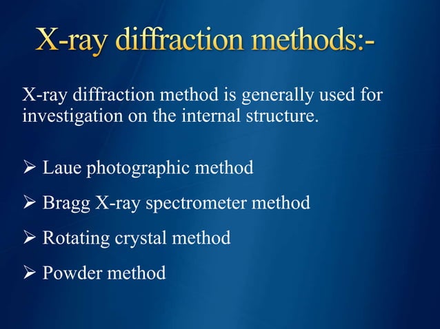 X ray powder diffraction | PPTX | Chemistry | Science