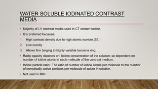 X-Ray and CT contrast agents | PPTX
