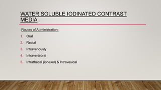 X-Ray and CT contrast agents | PPTX