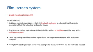 xray and sono MAMMOGRAPHY , brief explanation of technic | PPTX