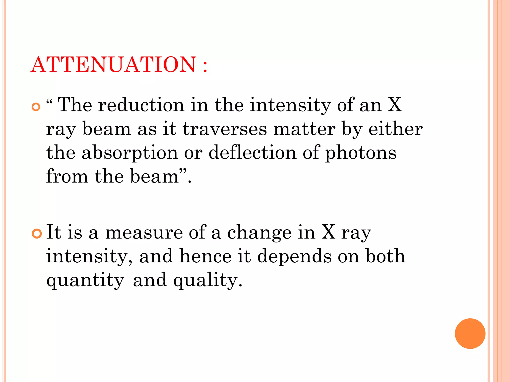 X ray attenuation | PDF