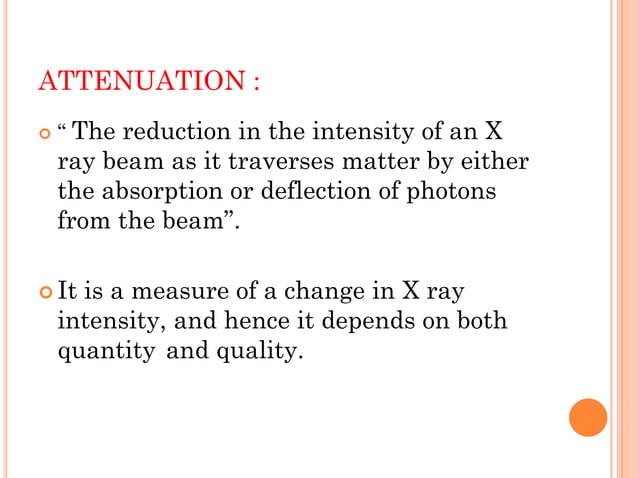 X ray attenuation | PDF