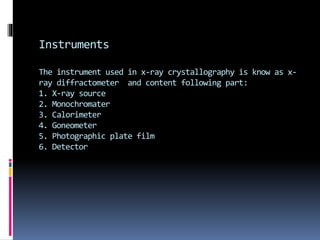 X ray crystallography | PPTX