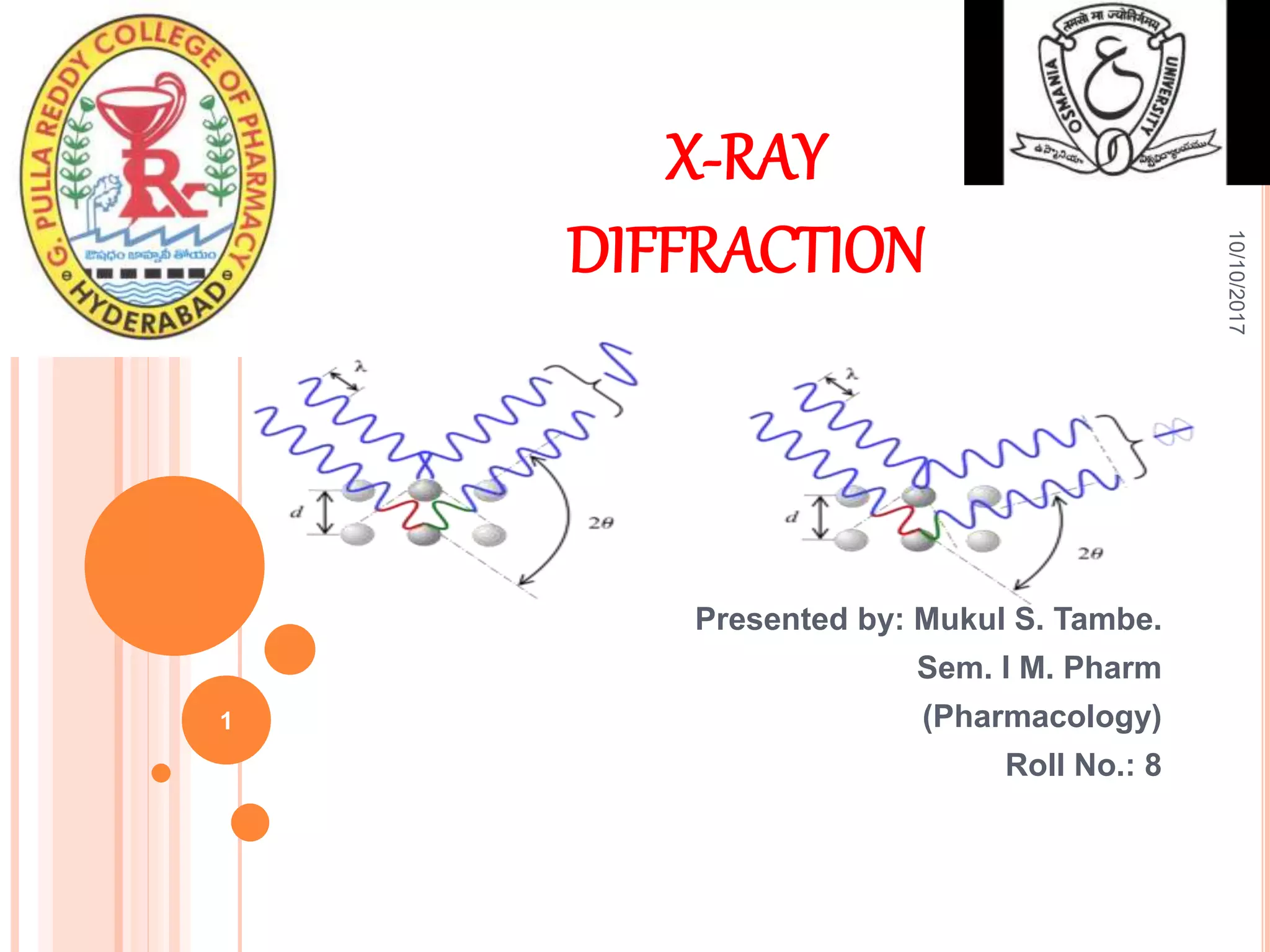 X ray crystallography | PPTX