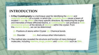 X ray crystallography and X ray Diffraction | PPTX | Chemistry | Science