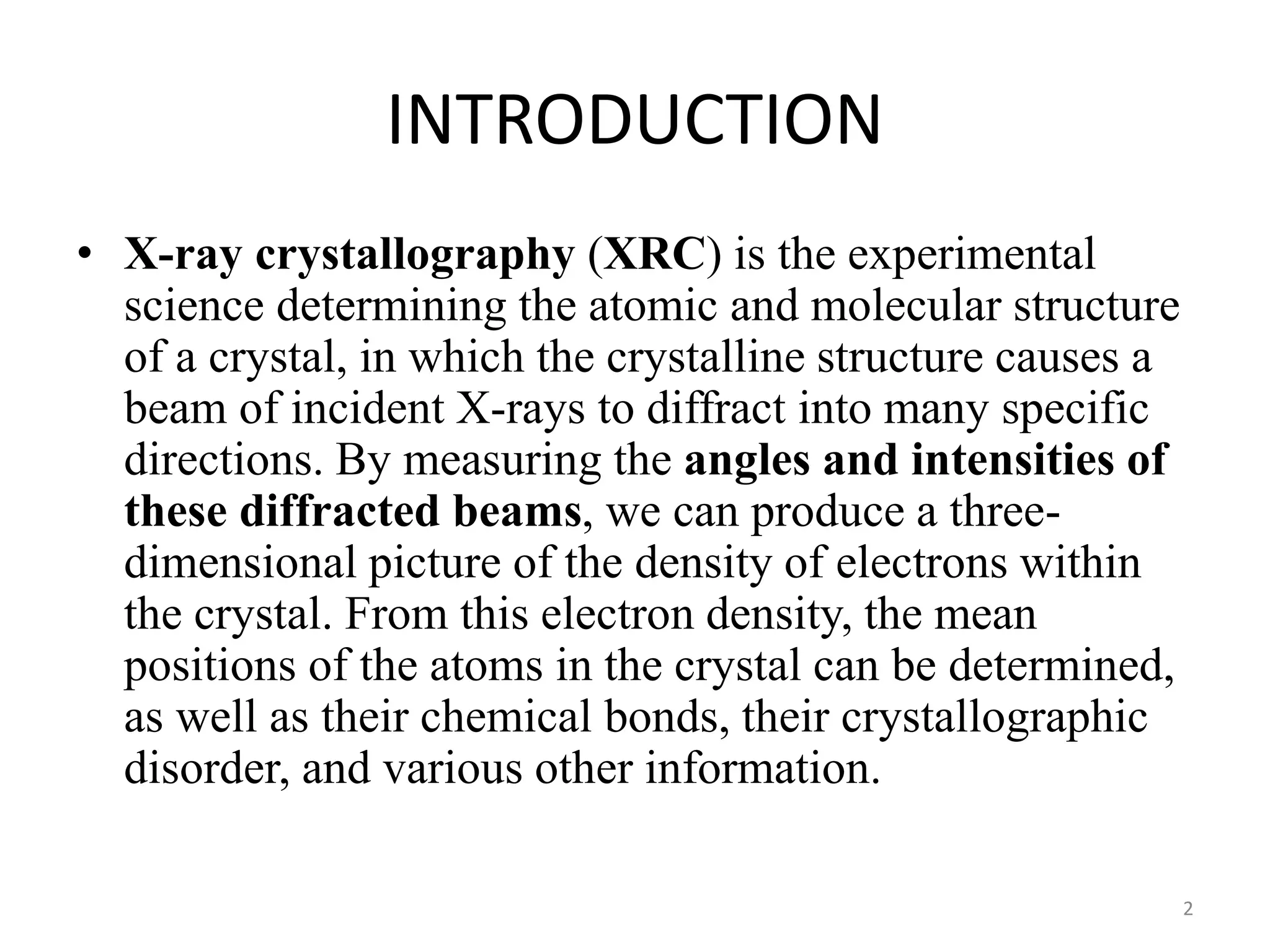 "X ray crystallography" - Tathagata Pradhan , Department of Pharmaceutical Chemistry , ISF ...