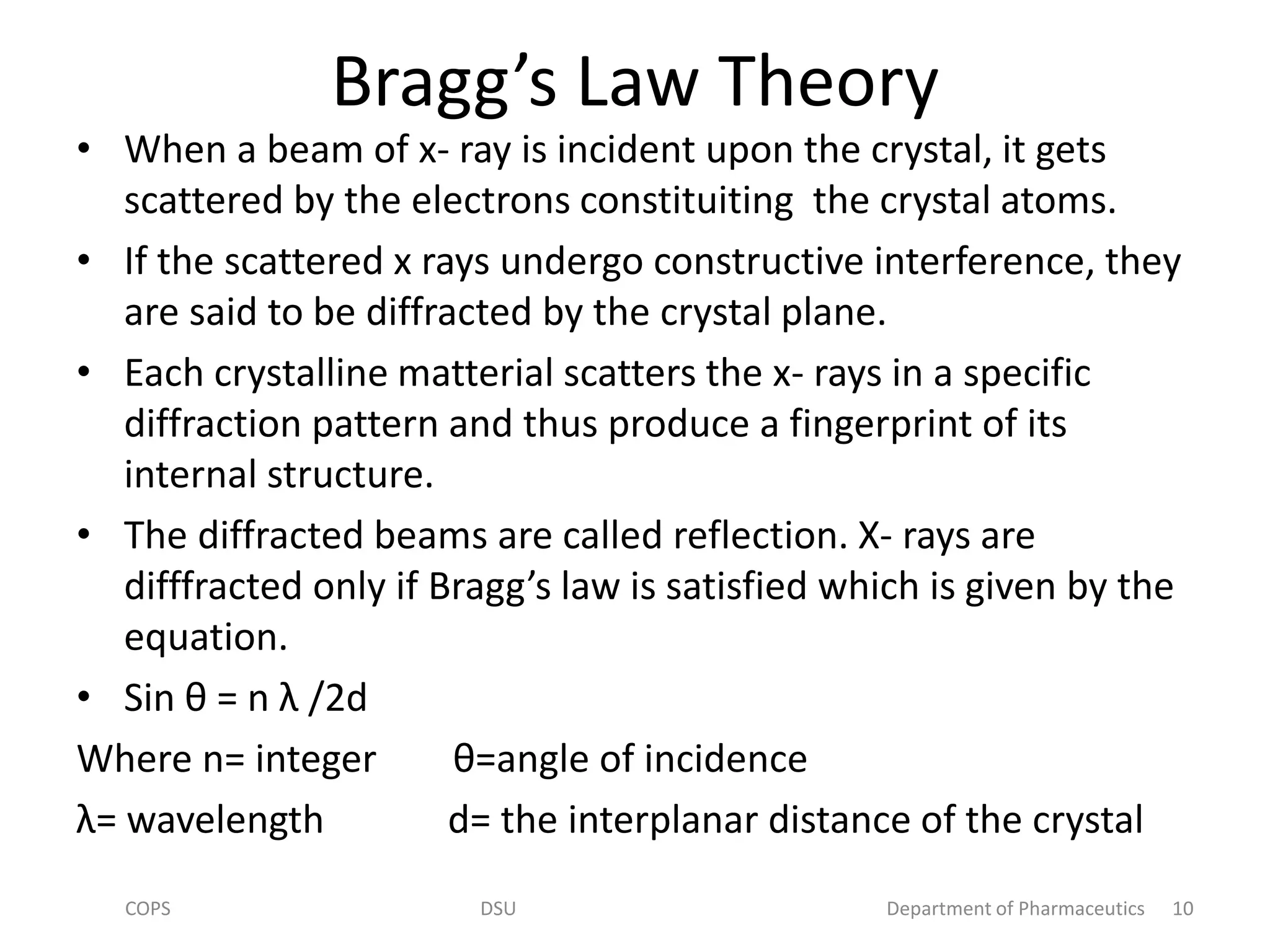 X- ray crystallography | PPTX