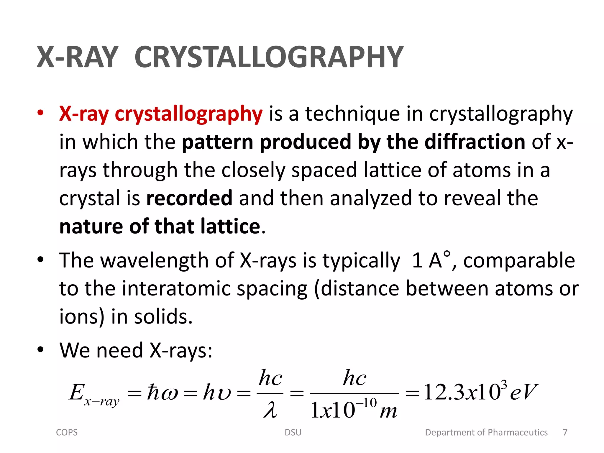 X- ray crystallography | PPTX