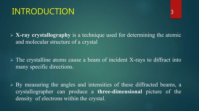 X ray crystallography slideshare | PPTX | Chemistry | Science