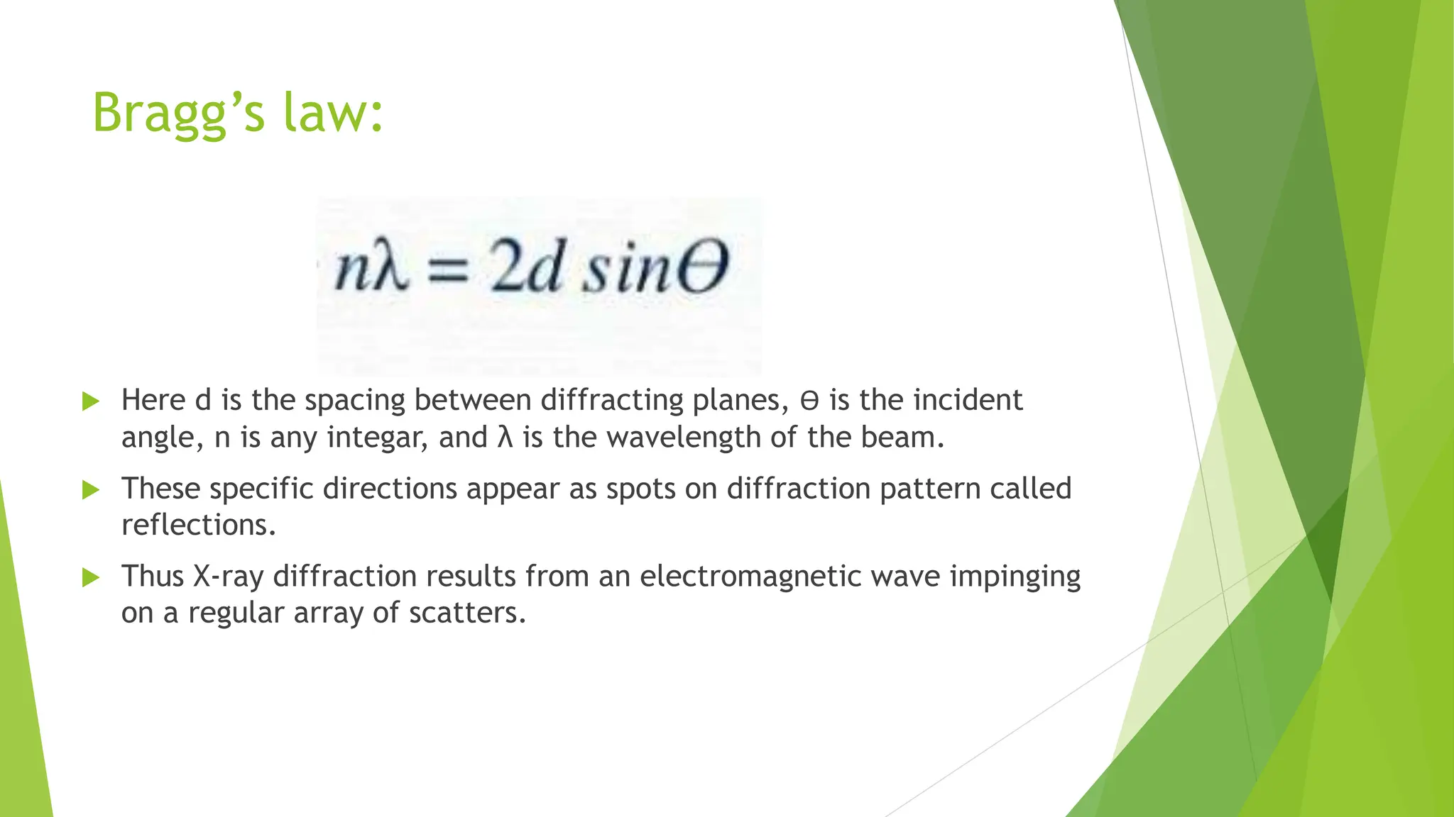 X ray crystallography.pptx principle, instrumentation | PPTX