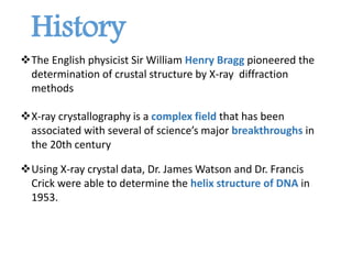 X-ray Crystallography & Its Applications in Proteomics | PPTX