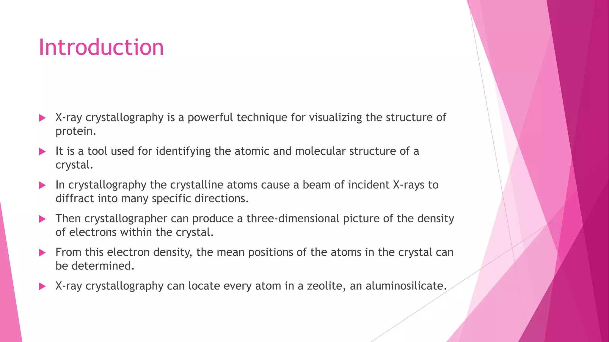 X ray crystallography analysis | PPTX