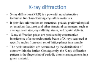 Xray diffraction | PPTX