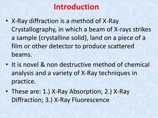 X ray diffraction | PPTX