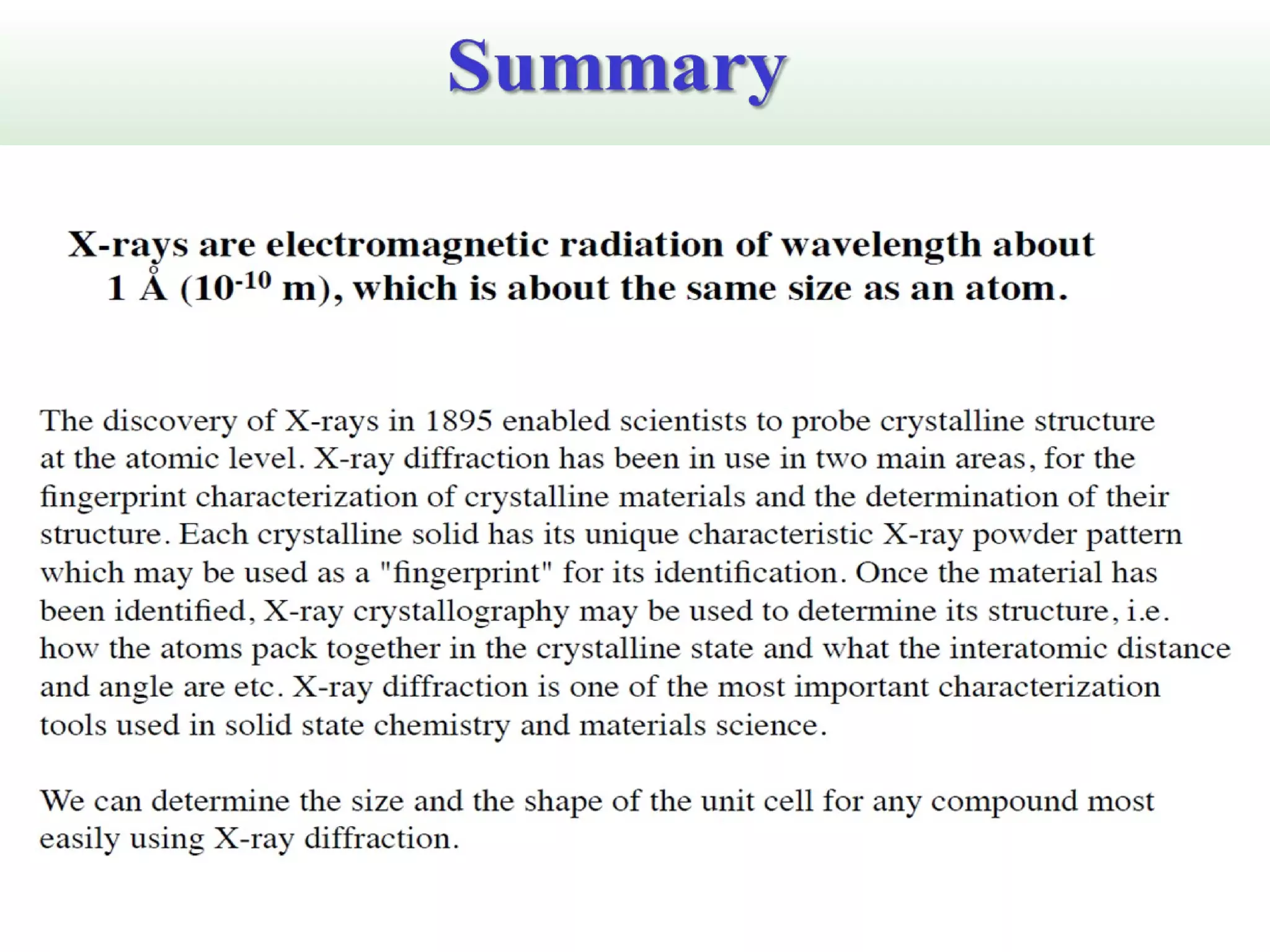 X ray diffraction | PPT