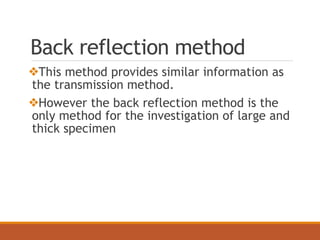 X ray diffraction (ANALYSIS) 1ST MPHARM | PDF