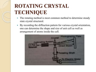 X – RAY DIFFRACTION | PPTX